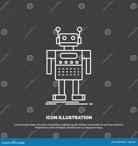 Robot Android Artificial Bot Technology Icon Line Vector Symbol For Ui And Ux Website Or