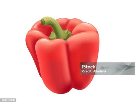빨간 전체 피망 건강한 신선한 야채 벡터 일러스트 레이 션 흰색 배경에 고립 건강한 생활방식에 대한 스톡 벡터 아트 및 기타 이미지 건강한 생활방식 건강한 식생활