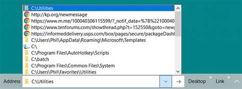 how delete individual entries in the taskbar s address toolbar
