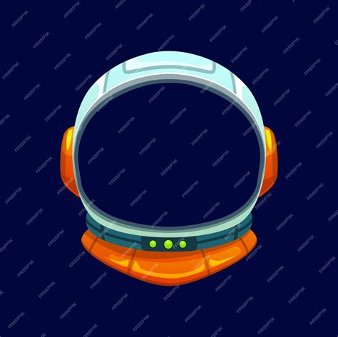 사진 부스용 어린이 우주 비행사 우주 헬멧 프리미엄 벡터