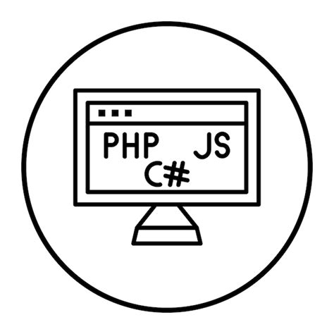 premium vector coding language vector illustration