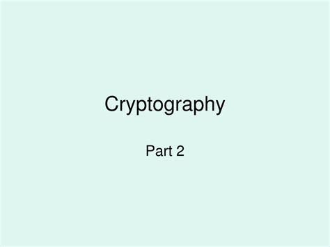 PPT Cryptography PowerPoint Presentation Free Download ID