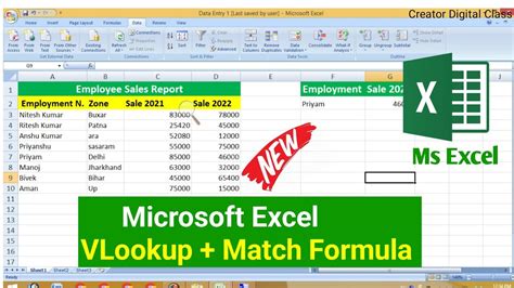 How To Use Vlookup With Match Formula In Microsoft Excel Ms Excel Vlookup With Match