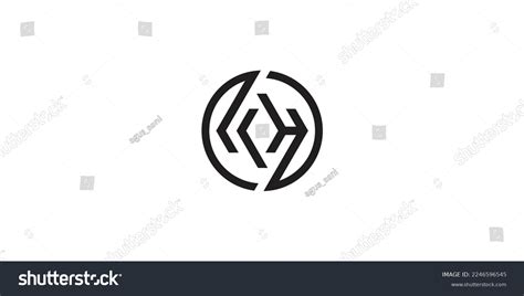 Kh Initials Monogram Letter Text Alphabet Stock Vector Royalty Free 2246596545 Shutterstock