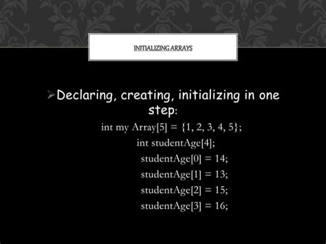 Array In C Language Ppt