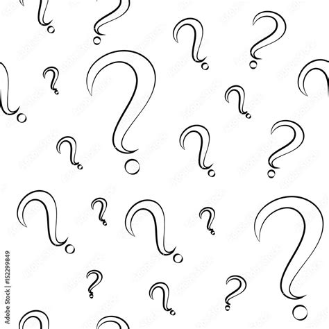 Seamless Pattern With Question Marks Different Sizes White Marks With