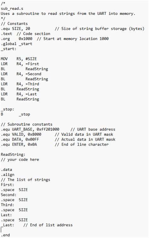 Solved The Following Is For Armv7 Please Explain Each Line