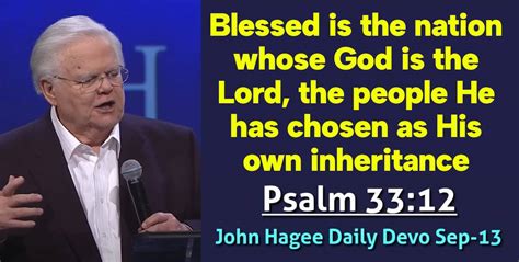 John Hagee September 13 2023 Daily Devotional Psalm 33 12