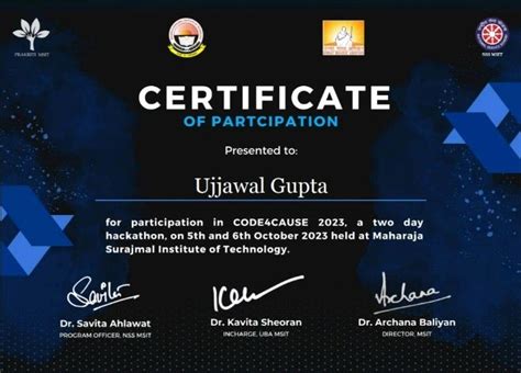 Ujjawal Gupta On Linkedin Hackathon Msit Learning Teamwork Neverstoplearning Code4cause