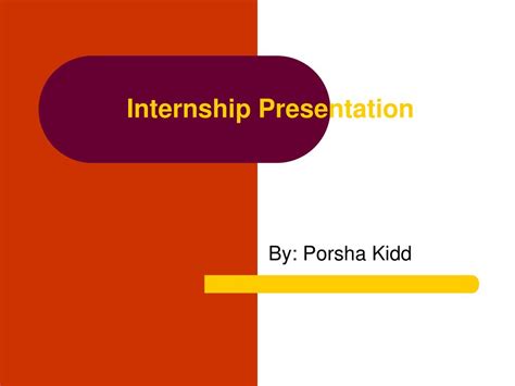 Ppt Internship Presentation Powerpoint Presentation Free Download