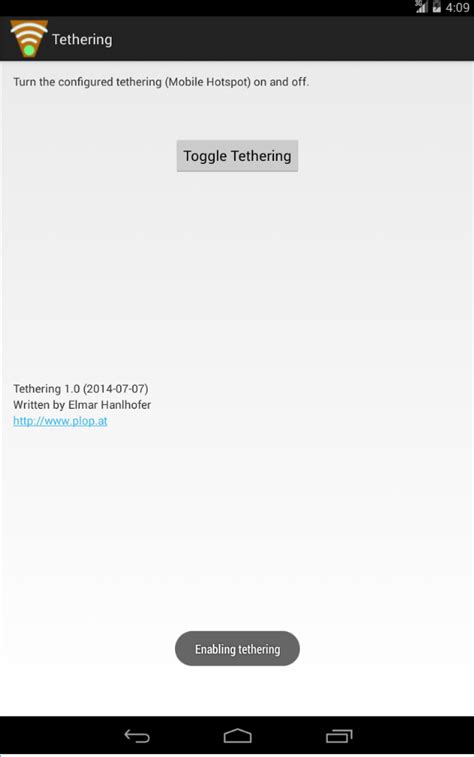 Tethering Mobile Hotspot Easy Enable Disable Android App