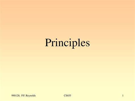 Principles P F Reynolds Cs Ppt Download