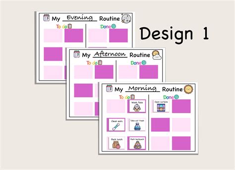Editable Daily Routine Chart To Do List Printable Daily Etsy