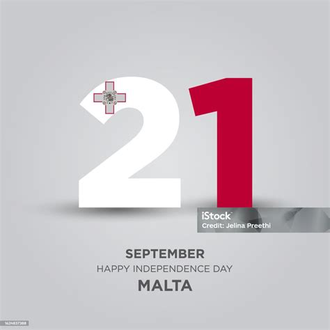 행복한 독립 기념일 몰타 디자인 몰타가 9월 21일 독립기념일을 기념할 때 몰타 국기로 만든 21번입니다 20에 대한 스톡 벡터 아트 및 기타 이미지 Istock