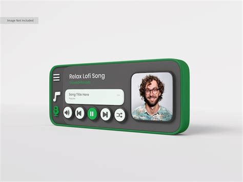 미디어 플레이어 3d 인터페이스 모형 무료 Psd 파일