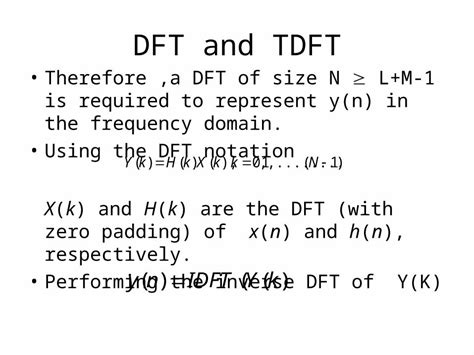 Ppt Linear Filtering Methods Based On The Dft Dokumentips