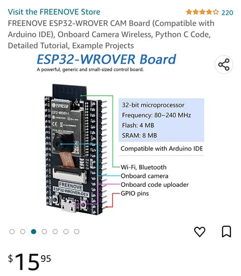 Has Anyone Tried Freenove Esp32 Wrover It Looks Like A Massive