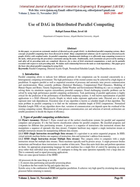 use of dag in distributed parallel computing pdf parallel computing time complexity