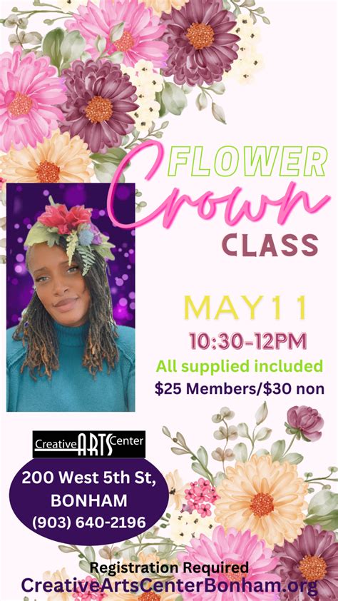 Flower Crown Class May 11 Creative Arts Center