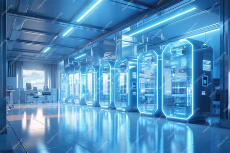Premium Ai Image Data Center And Server Room Technology Background Generative Ai