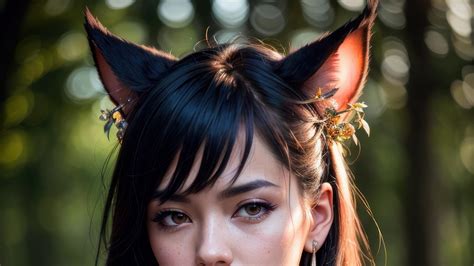 Девушка с ушками в платье с большой грудью · 2560x1440 Qhd And Wqhd 16 9 бесплатная фотография