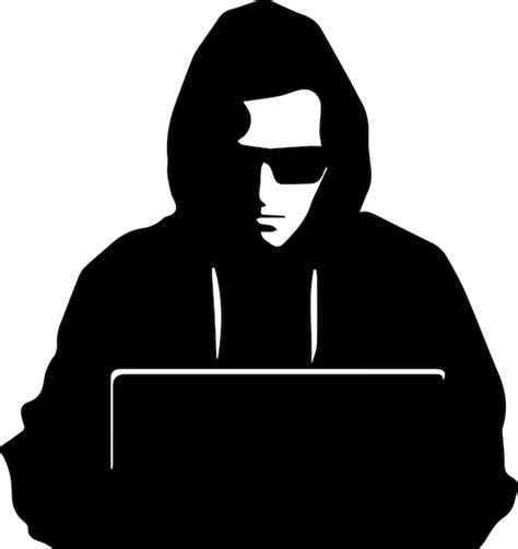 Premium Vector Hacker Vector Silhouette Illustration 6