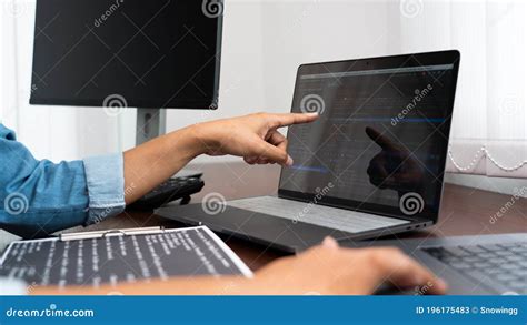 Software Developer Or Programmer Working Data Debugging Improvement