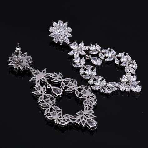 Винтажные Дизайнерские Большие вечерние Ювелирные серьги с кубическим цирконием длинные серьги