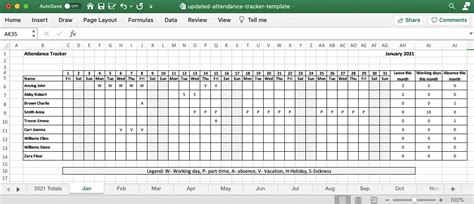 Employee Attendance Sheet Format In Excel