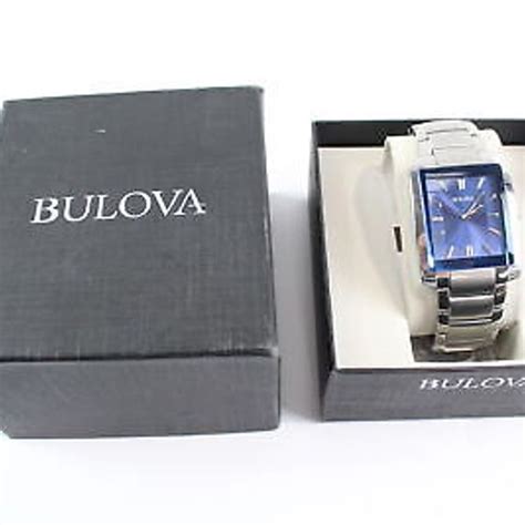Mens Bulova Classic Rectangular Dial Steel Dress Watch Quartz Working Watchcharts Marketplace