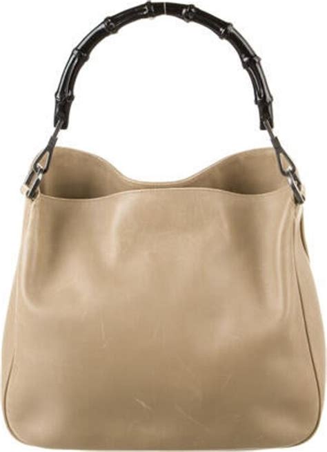 Gucci Vintage Bamboo Leather Shoulder Bag Shopstyle