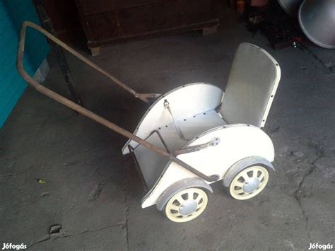 Antik Régi Nyitott Babakocsi Baba Kocsi Eladó Vintage Loft Hatvan