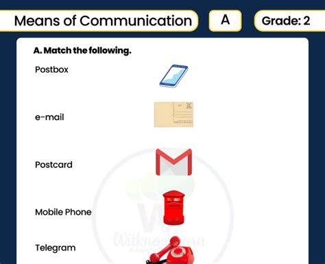 interactive means of communication worksheets for class 2