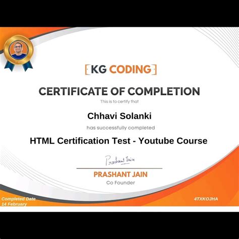 Html Completion Certificate🎉 Chhavi Solanki