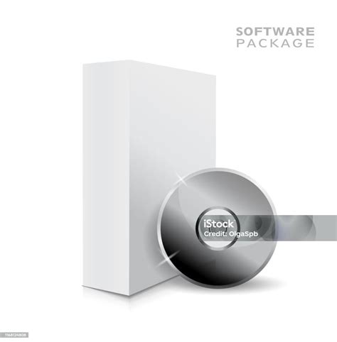 사실적인 흰색 벡터는 그림자와 음악 또는 소프트 Cd와 빈 3d 상자 그림자를 열었다 3차원 형태에 대한 스톡 벡터 아트 및 기타 이미지 3차원 형태 가리기 공란