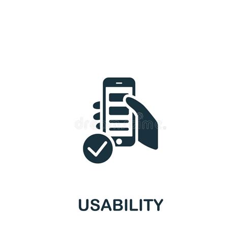 Usability Icon Monochrome Simple Project Management Icon For Templates Web Design And
