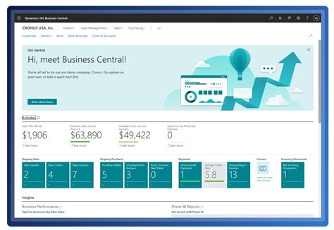 Microsoft Business Central Guided Tour Welcome Evffiv65 This Self Guided Demo