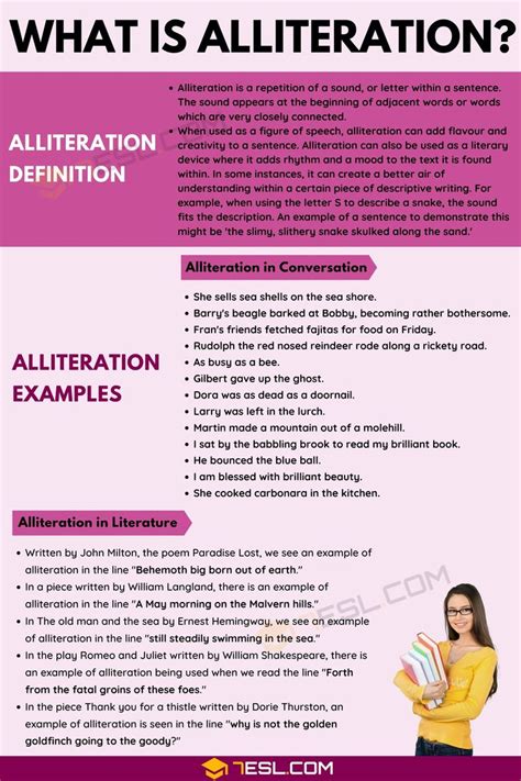 Alliteration Definition And Examples Of Alliteration In Conversation And Literature • 7esl