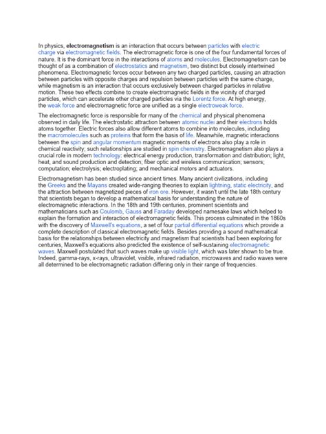 Electromagnetism Pdf Electromagnetism Electromagnetic Radiation