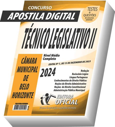 Apostila Câmara Municipal De Belo Horizonte Mg Técnico Legislativo