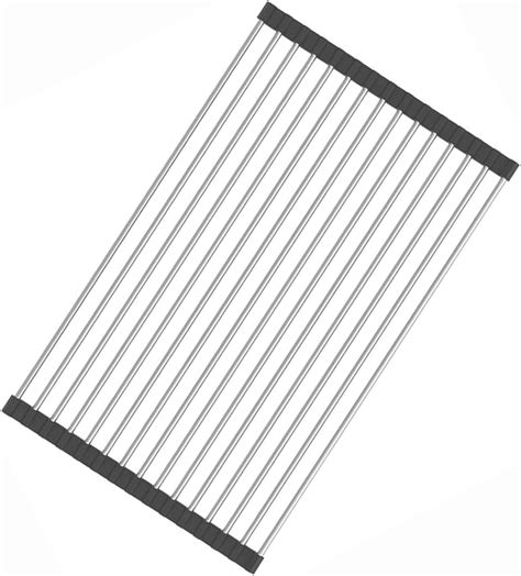 Fafcitvz Stainless Steel Roll Up Dish Rack Over The Sink