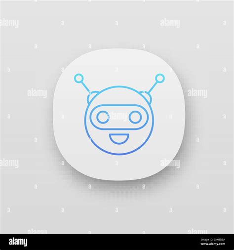 Chatbot App Icon Uiux User Interface Talkbot Circle Head Laughing
