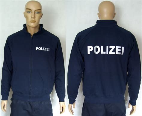 Polizei Sweatjacke Marineblau Oder Schwarz Behoerdenshop24