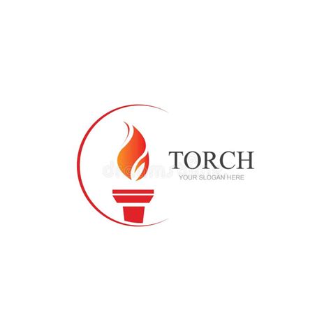 Torch Logo Template Vector Symbol Illustration Design Stock Vector