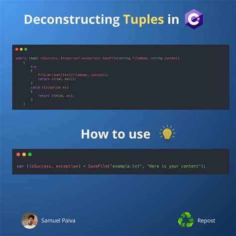 Samuel Paiva On Linkedin C Tip 🚀 The Tuples Feature In C Offers A
