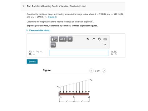 solved part a ﻿internal loading due to a variable