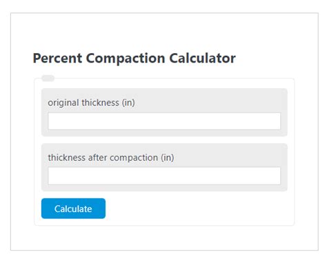 Percent Compaction Calculator Calculator Academy