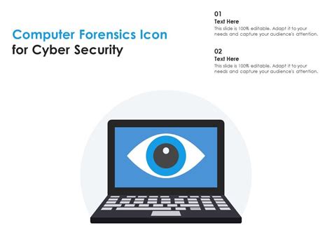 Computer Forensics Icon For Cyber Security Presentation Graphics