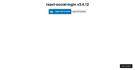 React Linkedin Login Popup Examples Codesandbox