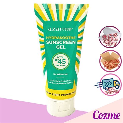 Jual Azarine Hydrasoothe Sunscreen Gel Spf 45 Pa 30ml Shopee